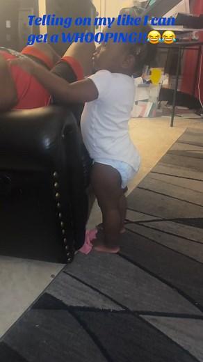 Like her daddy can whoop me!!🤣🤣 #snitch #toddler #bad #whooping #fyp | Neicy Johnson