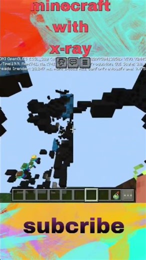 minecraft with x-ray mod .