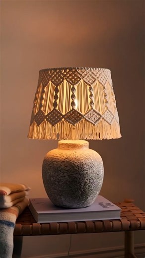 Macrame Table Lamp Patterns #macrame