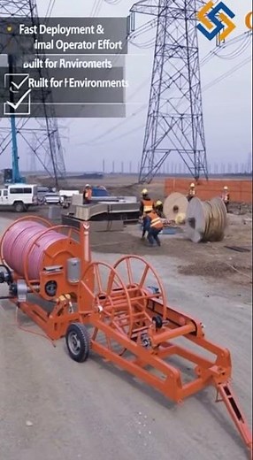 🔥 150m Hydraulic Hose MESS SOLVED! Auto-Rewind Reel for OHTL Stringing Projects