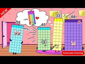 Nb 55 is So Bad To Make Nb 78 Cry | Numberblocks Fanmade Coloring Story