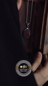 Mola Ali Name Engraved Original Aqeeq Stone Handmade Antique Locket & Italian Silver Chain | Abday Mustafa GoldSmith