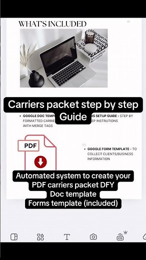 Step by step guide to generate your carrier packet PDF. Form fill to pdf in 12 minutes.