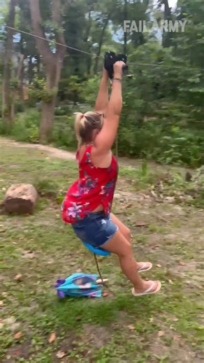 Do homemade ziplines have brakes? 😱😬 #zipline #fail | FailArmy