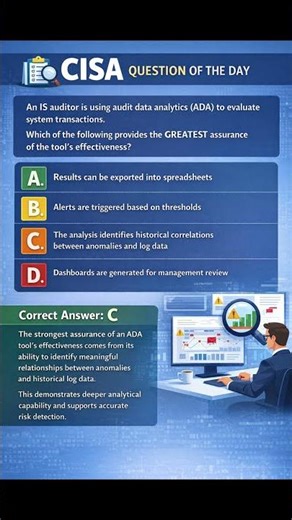 CISA Question of the Day | Audit Data Analytics (ADA) | CISA Exam Prep