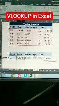 Learn how to use the VLOOKUP function in multiple columns together in Excel#exceltech #excelfunction