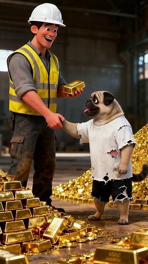 The Poor Baby Pug was Mocked by the Cat for Not Having a Cool Swimming Pool Slide #shorts