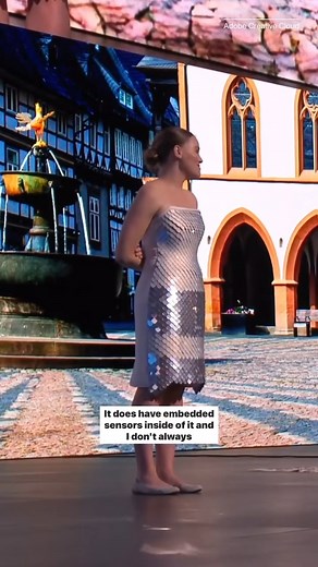 Adobe has recently introduced its state-of-the-art "digital gown" called "Project Primrose."😱 This innovative dress incorporates sequins that serve as "reflective light-diffuser modules," employing liquid crystals similar to those used in smart lighting tech. These tiny smart material screens, which make up the sequins, enable wearers to showcase content produced using Adobe Firefly, Adobe After Effects, Adobe Stock, and Adobe Illustrator. By simply pressing a remote button, the dress's pattern