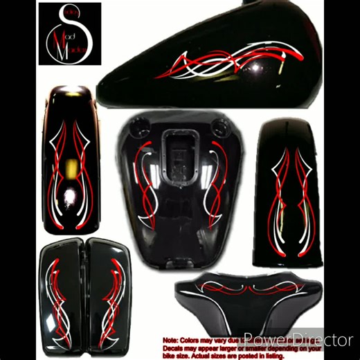 Motorcycle Pinstripe Sticker – Retro Vinyl Decal for Harley, Chopper, Cafe Racer. Pick Your Colors. - Etsy