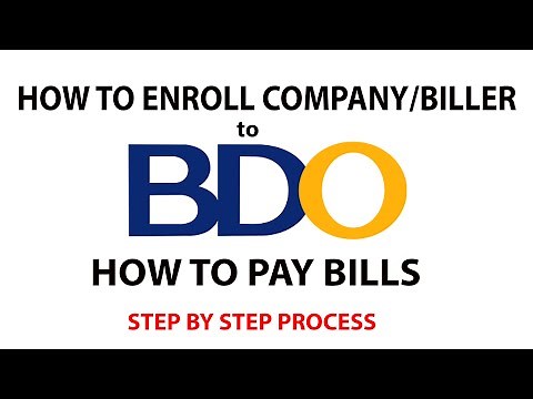 HOW TO ENROLL COMPANY/BILLER TO BDO MOBILE APP