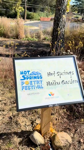 Have you visited the Hot Springs Haiku Garden Poetry Walk yet? We will have this installation until 11/8 (Saturday) thanks to our friends at the Hot Springs Poetry Festival! 👉 For more info on Hot Springs Poetry Festival and their events, visit: https://hspf.org/ #PoetryWalk #PoetryFestival #HaikuGarden #MoreThanJustBooks #LocalLibrary #Calendar #Events #HowDoYouLibrary #HotSpringsAR #Library #PublicLibrary #YourConnectionPoint #HotSpringsArkansas | Garland County Library