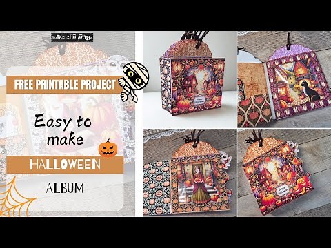 Easy DIY Halloween Album Tutorial | Free Printable Project