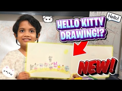 How to Draw and Color Hello Kitty Easy | Step-by-Step Art Tutorial by RoopKotha