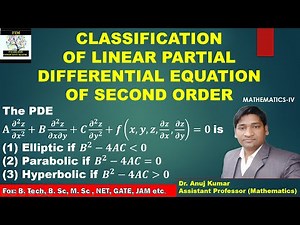 Classification of Partial Differential Equations of Second Order | Elliptic Parabolic and Hyperbolic