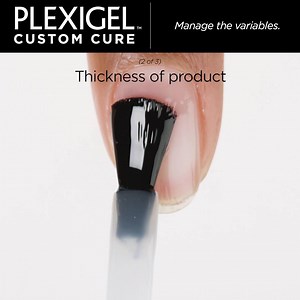 2.9K views · 39 reactions | #CNDCustomCure is a way to manage the variables when using a monomer-rich oligomer, like CND PLEXIGEL. Tip #2: Controlling the thickness of CND PLEXIGEL. #CNDProTip | CND - Creative Nail Design | Facebook