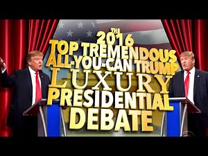 Colbert moderates a Trump vs. Trump debate