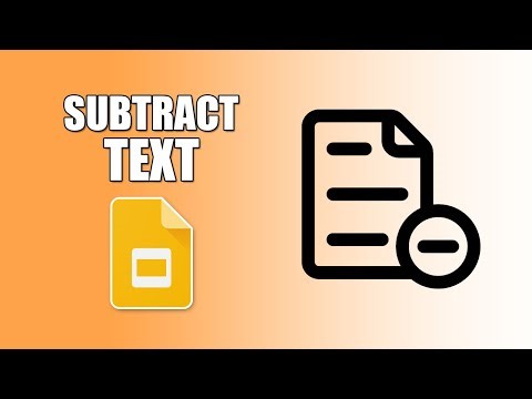 How to subtract text in google slides