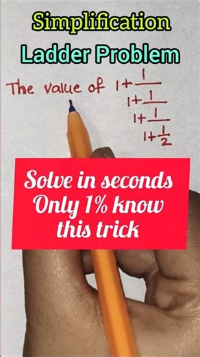 Simplification||Ladder Problem Tricks||Aptitude||