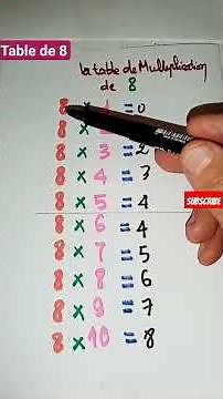 -Comment apprendre la table de 8? / table of 8:astuce géniale