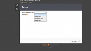 AssignmentActiveTaxesA tariff is a tax on a(n) □DONEimpo... | Filo
