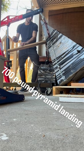 👁️ AM | 700 pound pyramid landed on a pallet ready to sell auctioning price is gonna go for $44,000. Honestly I called many people to help but I... | Instagram