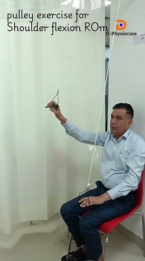 pulley exercise for shoulder flexion Rom #exercises #physiotherapy #pulleyexercise #shoulderworkout