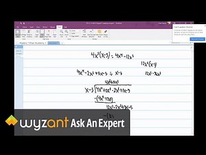 Polynomial long division problem
