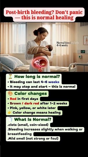 Vaginal Bleeding After Childbirth 🩸 What’s Normal & What’s Not #shorts