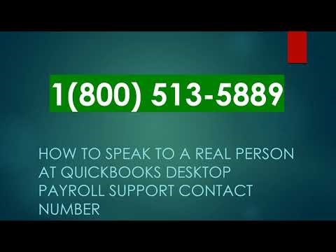 How to Speak to a Real Person at QuickBooks Desktop Payroll Support Contact Number