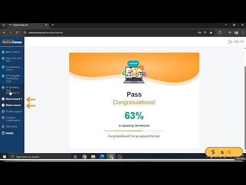 ⭐MY ACTUAL AI SPEAKING TEST IN NATIVECAMP 💯% PASSED🙏[ESL 2025] #esl