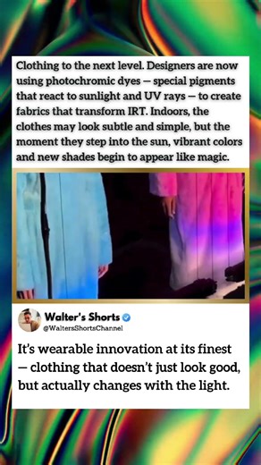 Clothes That Change Color in the Sun ☀️👕✨
