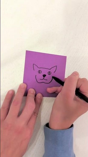 Einfaches Tutorial: Zuckersüße Katze zum Malen, Zeichnen und Doodles lernen für Kinder und Anfänger
