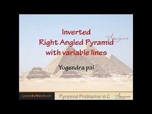Inverted right angled pyramid with variable lines and symbol in C programming language