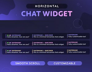 Horizontal Scrolling Chat Widget | Customizable Minimal Smooth Scroll Custom Chat for Twitch Streamers | Pronouns Badges Streamelements OBS - Etsy Canada