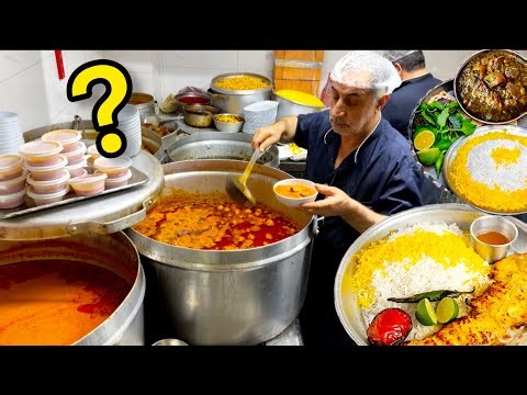 1000 years old Persian food in Tehran Bazar| kebab and khoresht | Iranian food 4k