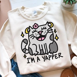 Im a Yapper Cat PNG Clipart Funny Cartoon Relatable Trendy Mental Health Illustration Commercial Use Digital Download Sticker - Etsy Australia