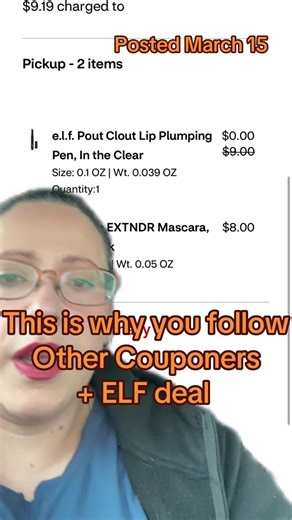This is why you follow other Coupons. Amazing elf pick up deal. This is a run deal of stock or coupon. Changes will be issues. CVS pick up only as of right now. I’m not sure if it works in the store. Posted March 16. Thanks to@Amanda #BeautySavings #cvspaperlesschallenge #cvscouponing #couponing #rundontwalk