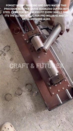 Satisfying pipe notching: The secret to perfect T joints. #ytshorts