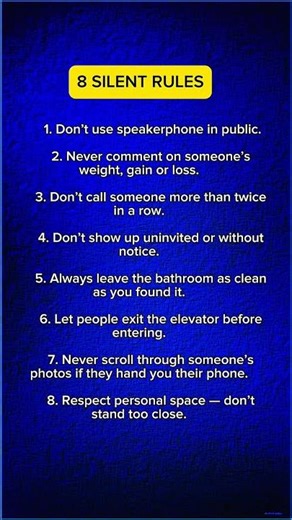 8 Rules That Define True Class and Maturity