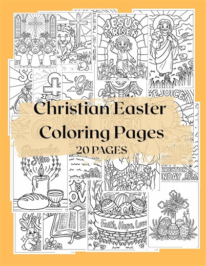 Christian Easter Coloring Pages for Kids: Bible Resurrection Sunday School (20 Pages) - Etsy Canada