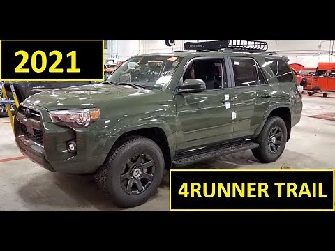 2021 Toyota 4Runner Trail Edition in Army Green Review of Features and Walk Around
