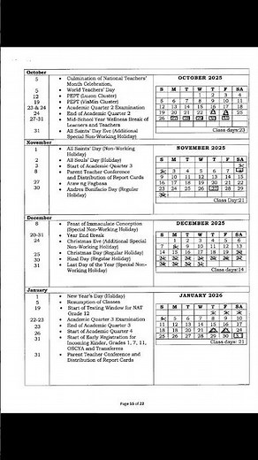 DepEd School Calendar SY 2025 2026 #depedmatatag #depedphilippines #depedteachers #depedstory