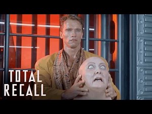 Quaid's Disguise Fails In Customs At Mars | Total Recall