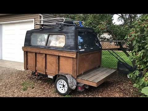DIY truck canopy utility trailer camper conversion