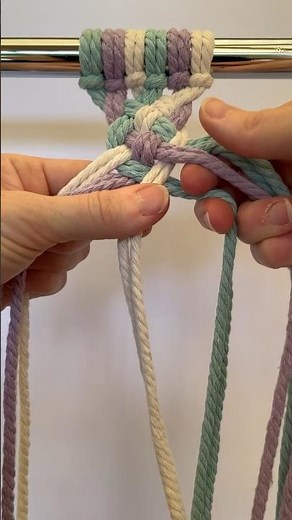 How to Create a Six-Strand Braid in Macrame (double cords) #macrametutorial #diymacrame