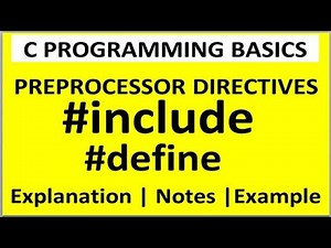 c preprocessor directives | #include in c programming | #define in c programming