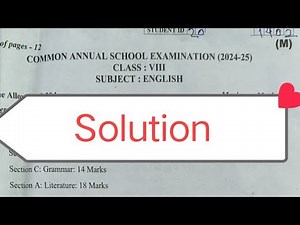 class 8 english paper solution 2025 / morning shift/ english answer key class 8 /annual exam 2024-25
