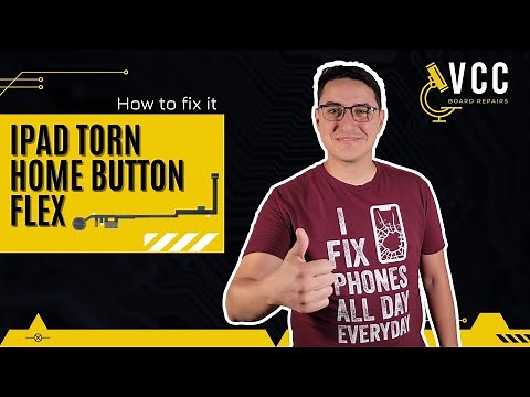 How To Fix an iPad Home Button. Torn Flex Repair. Soldering Tutorial.