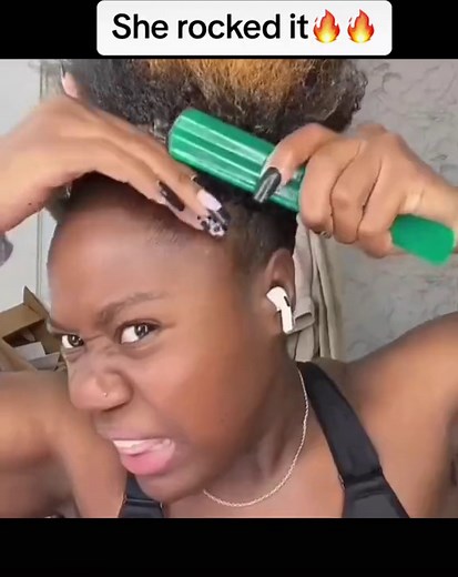 She rocked it🔥🔥 #fypシ゚viral #hairtok #hairtutorial #hairjourney #blackgirlmagic #trending #hairstyle #hairstyle #hairstylist #hair #hairtransformation #haircare