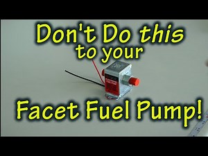 Don't Do THIS to your Facet Fuel Pump!